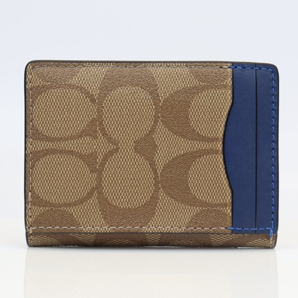 Coach | Bags | Magnetic Card Case In Colorblock Signature Canvas | Poshmark